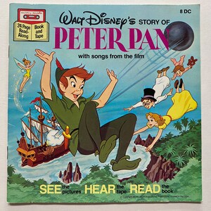 Peter Pan Read Along Book 80s Kids Children Retro Reading See Hear Read ...