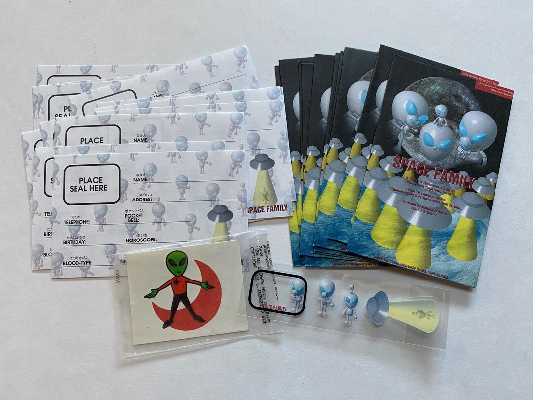 Alien Mini Stationary Letter Note Set 90s Y2K Stickers Envelopes Paper ...