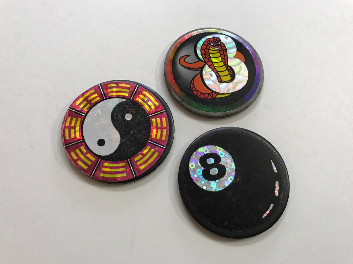 1990s Pog Slammers Heavy Metal Unofficial Poison Magic Eight - Etsy