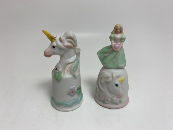 Vintage Ceramic Unicorn Thimbles Cute Mythical Figurines - Etsy