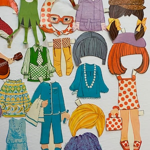 Mod Missy Paper Doll Set Whitman 60s 70s Groovy Fun Kids Toy With ...