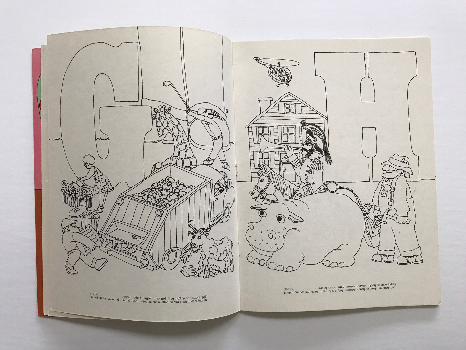 Vintage ABC Coloring Book Retro 70s Kids Children Colour Pages | Etsy