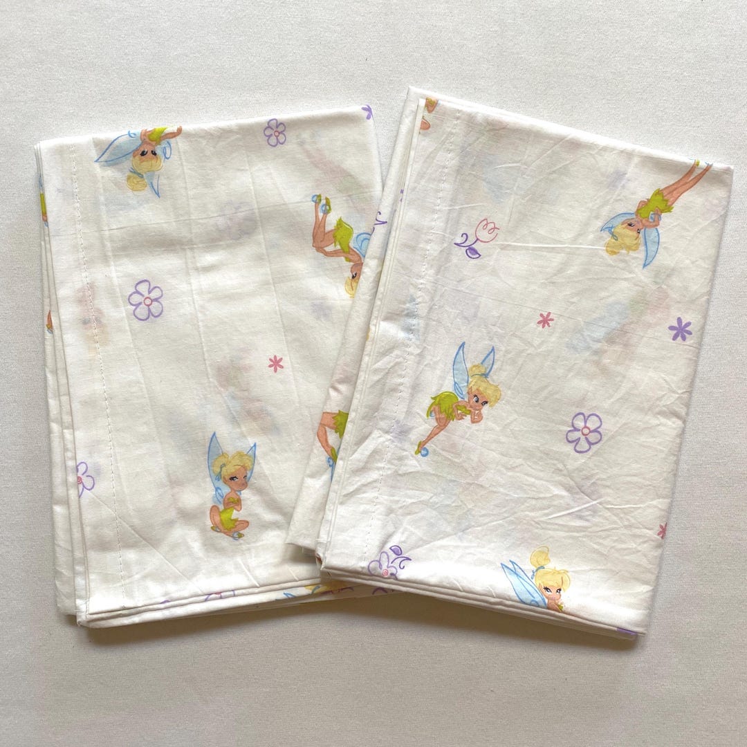 Tinker Bell Pillowcases Early 2000s Kids Bedding Standard Size Pair ...