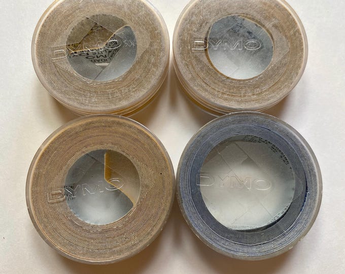 Vintage Dymo Label Maker Embossing Tape in Shiny Blue 2 Rolls Retro 70s ...