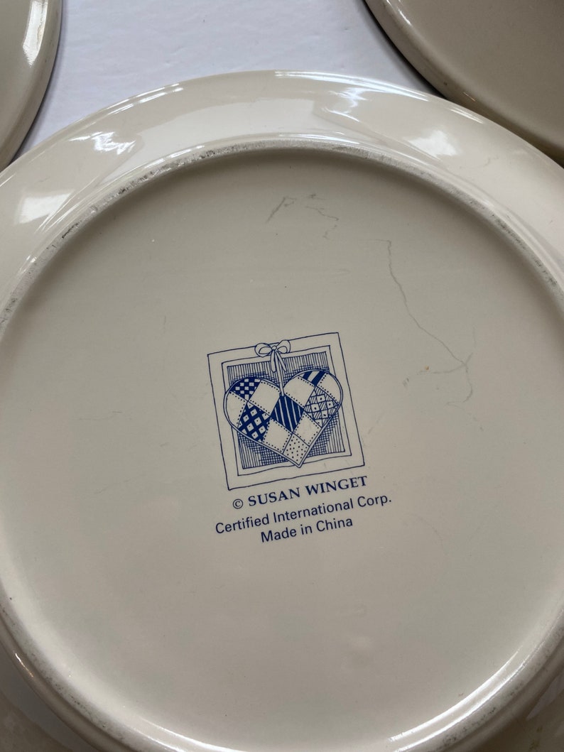 Vintage 1990s Set of Plates Fruit Design Porcelain Stoneware - Etsy