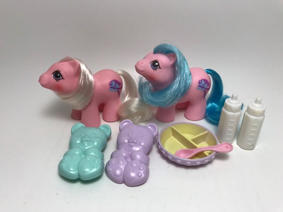 Dolls & Action Figures My little pony g1 baby twins sniffles and sticky ...