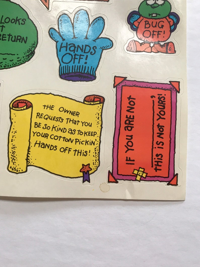 Hallmark Stickers 80s 90s Retro Kids Sticker Sheets Paper - Etsy