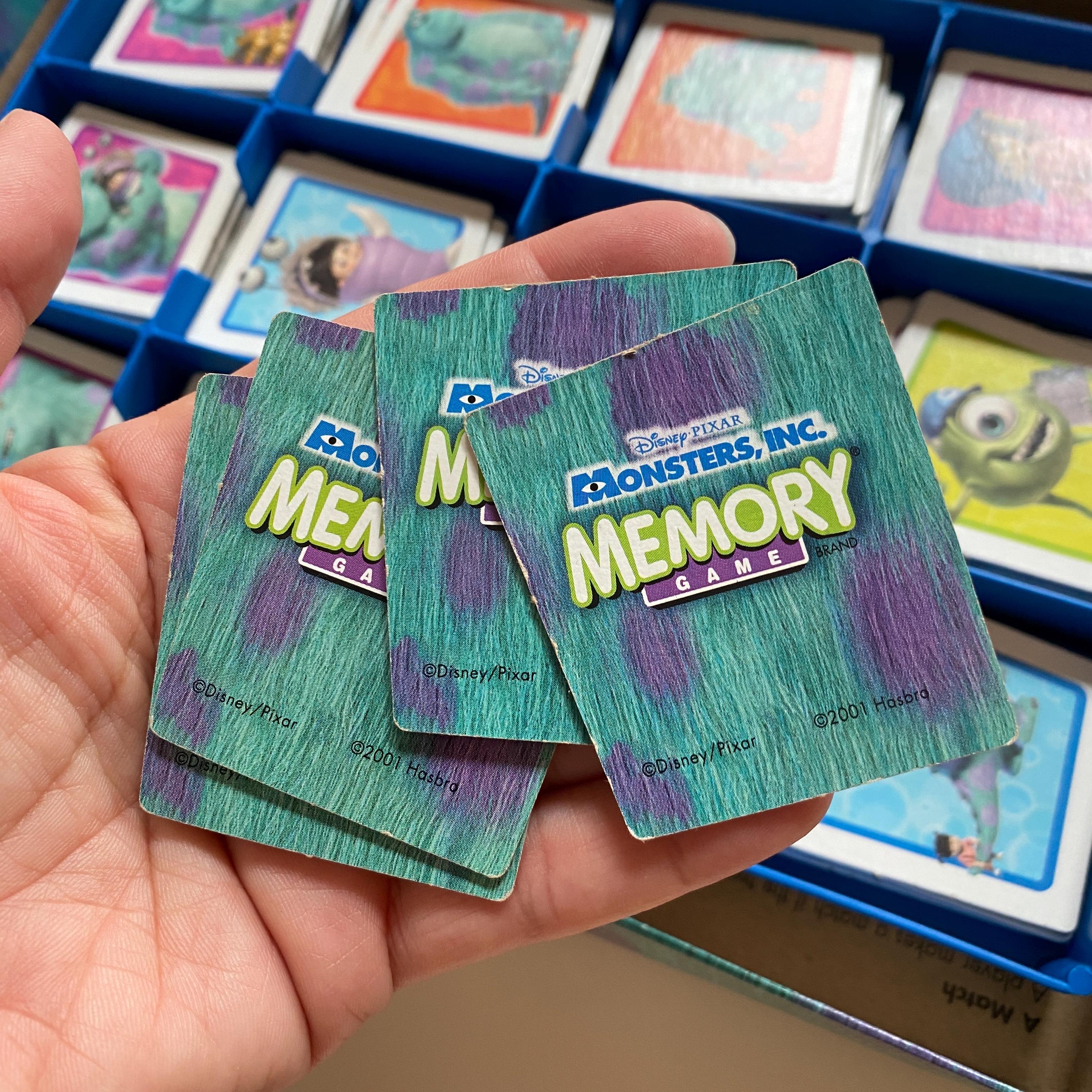 2001 Monsters Inc. Memory Matching Game Hasbro Disney Pixar COMPLETE - Etsy