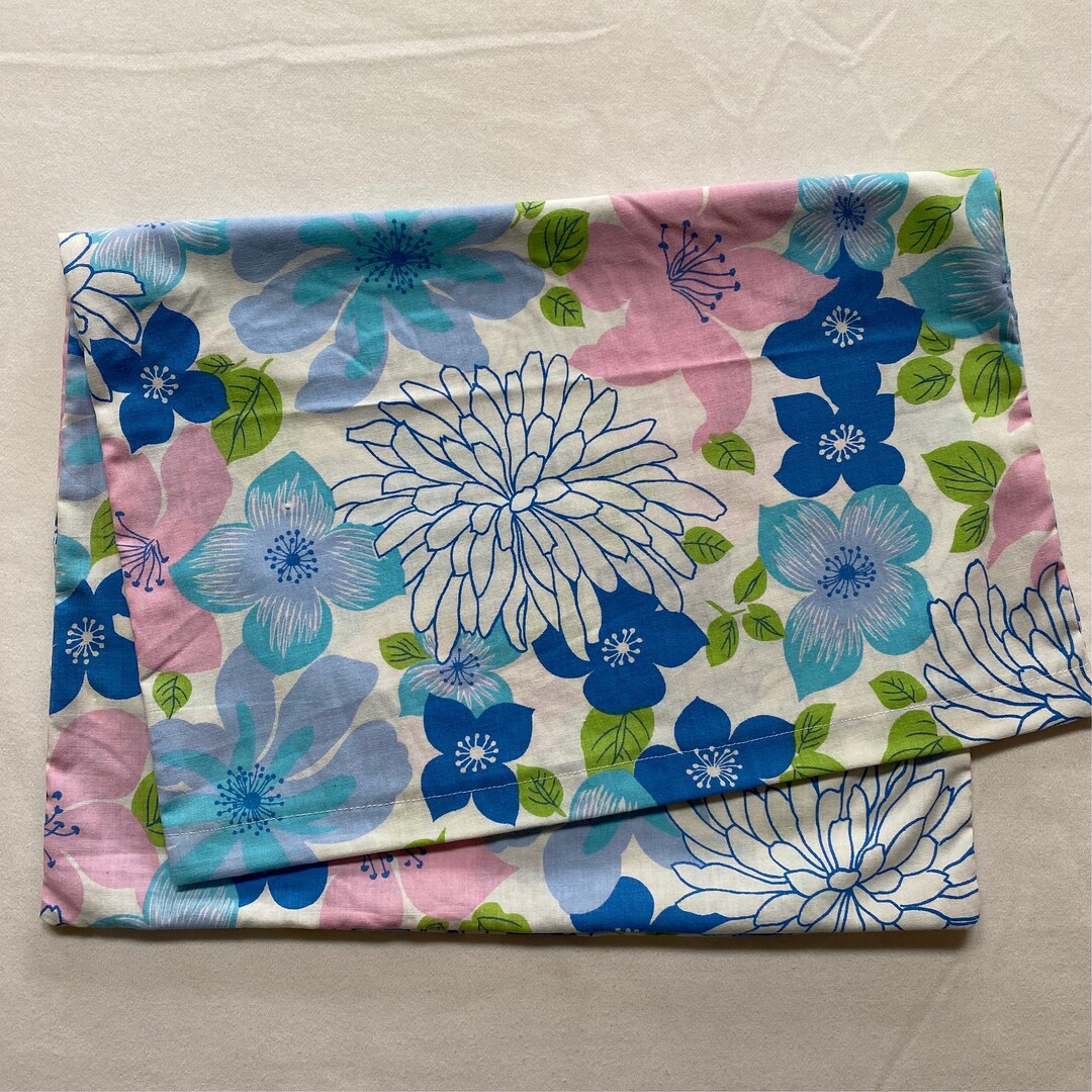 RARE Vintage Single Flower Power Pillowcase Standard Size Bedding ...