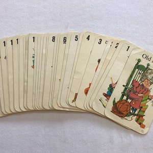 60s or 70s Jumbo Old Maid Playing Cards Set Kids RARE Game Paper ...