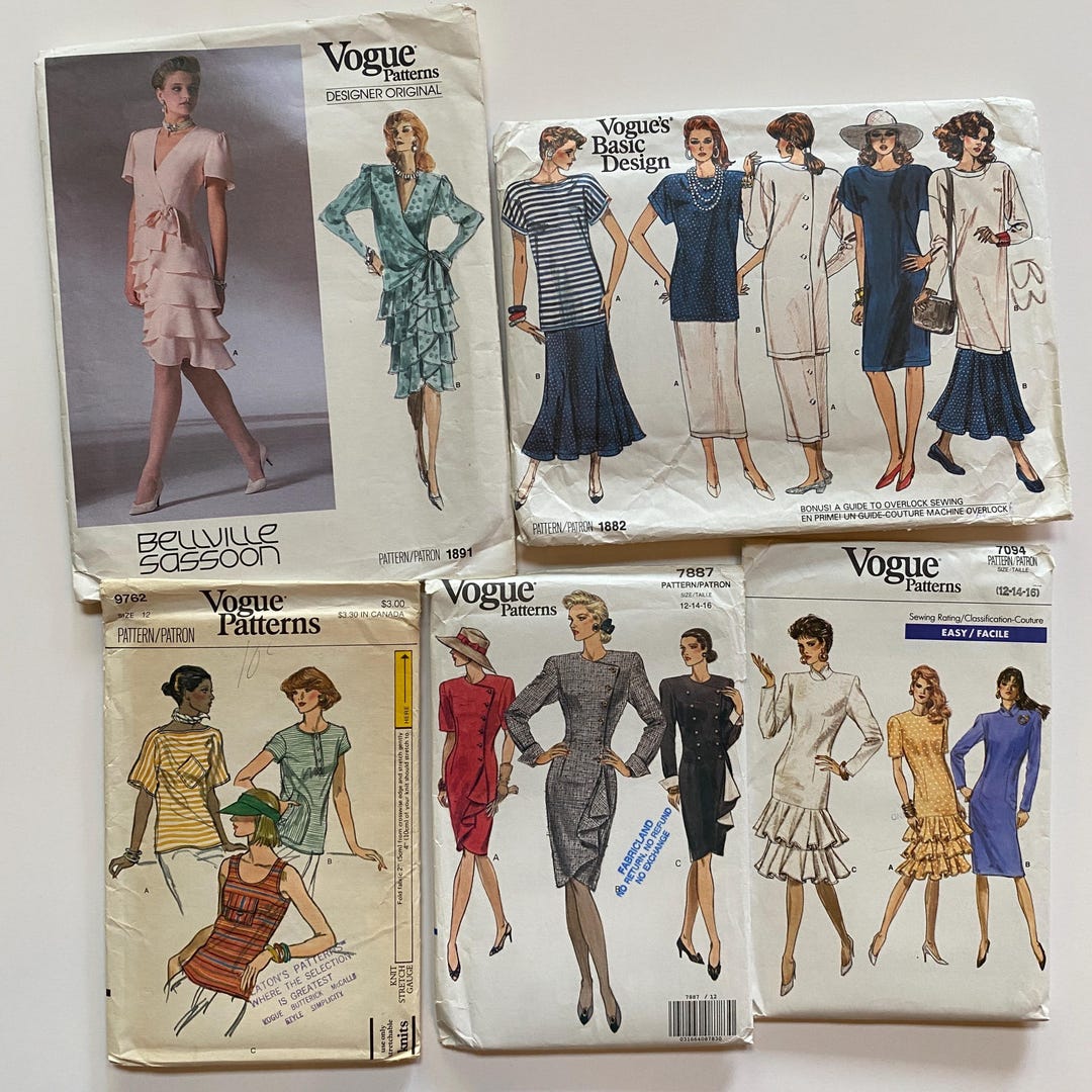 Vintage Vogue Sewing Patterns LOT 1891 1882 7094 7887 9762 - Etsy