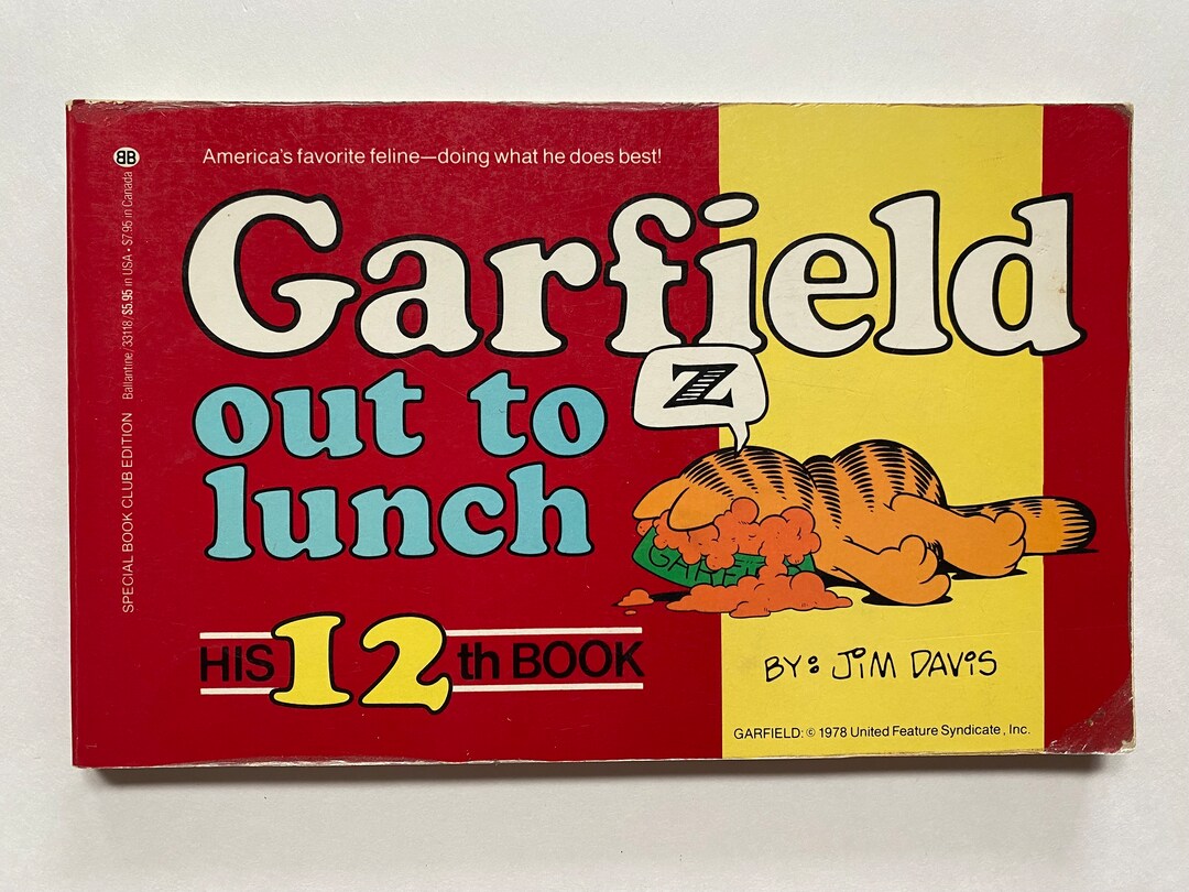 1986 Garfield Out to Lunch Comic Strip Book Kids Children Funnies 12th ...