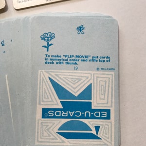 Vintage 1960s Educards Playing Cards Set Kids Game Paper Ephemera Games 60s Memory Match Busy ...