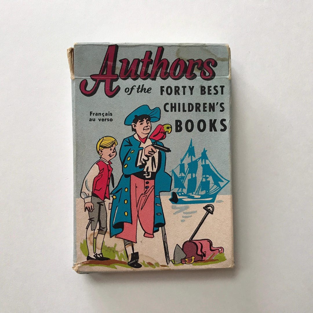Authors Playing Cards Set Kids RARE Game Paper Ephemera Russell Card ...