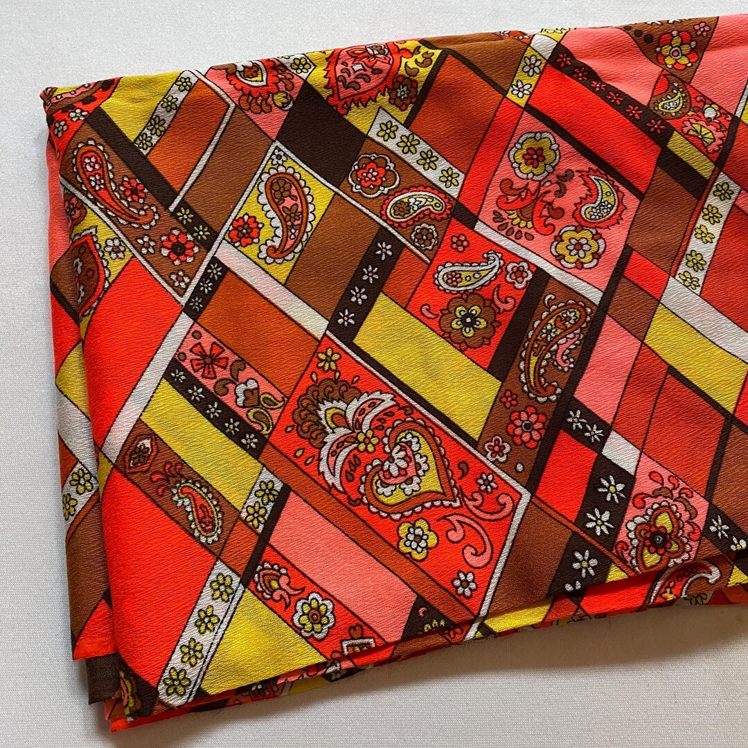 Vintage Hawaiian Bark Cloth Fabric for Handmade Sewing Projects Groovy ...