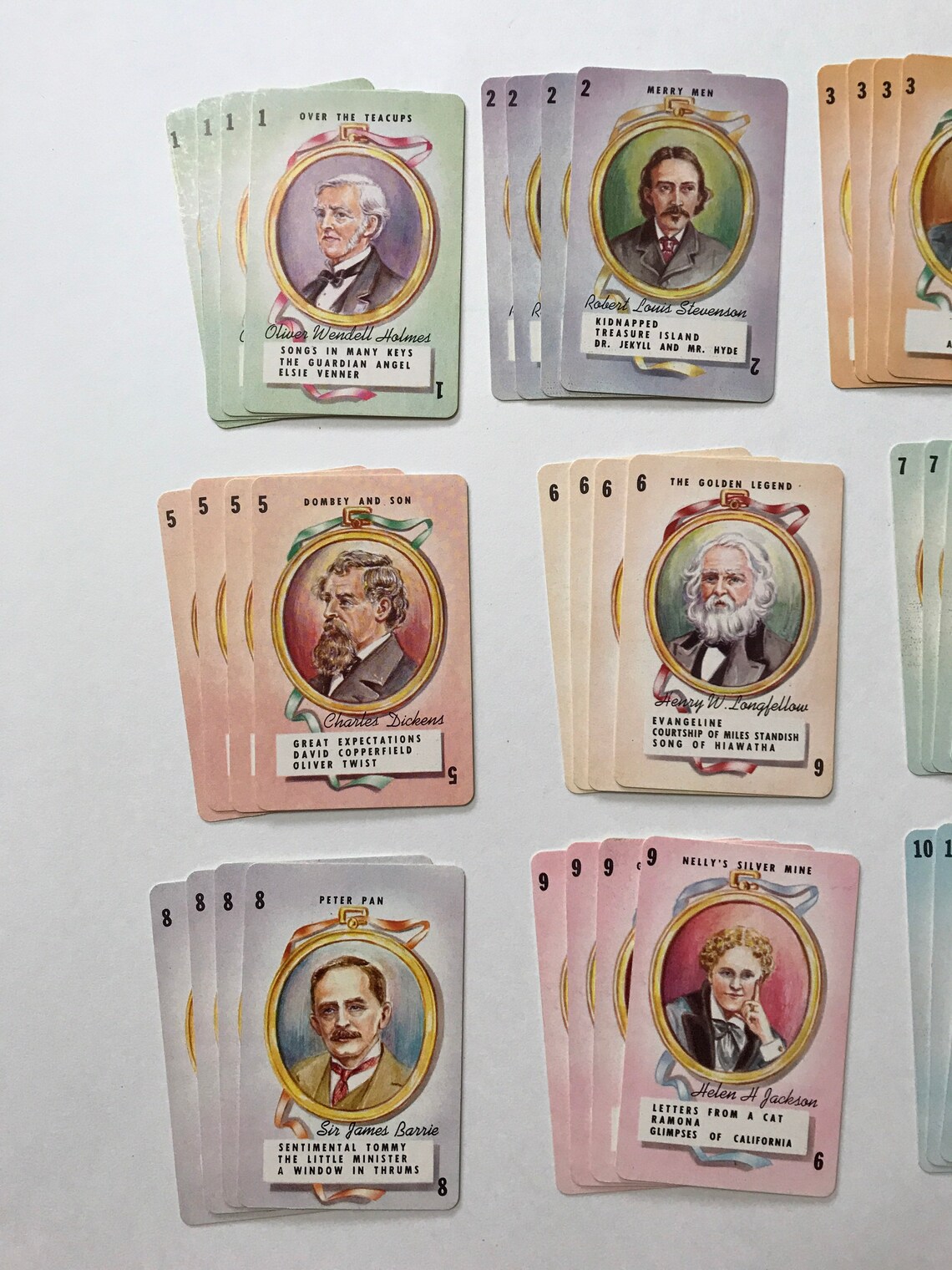 Authors Playing Cards Set Kids RARE Game Paper Ephemera | Etsy