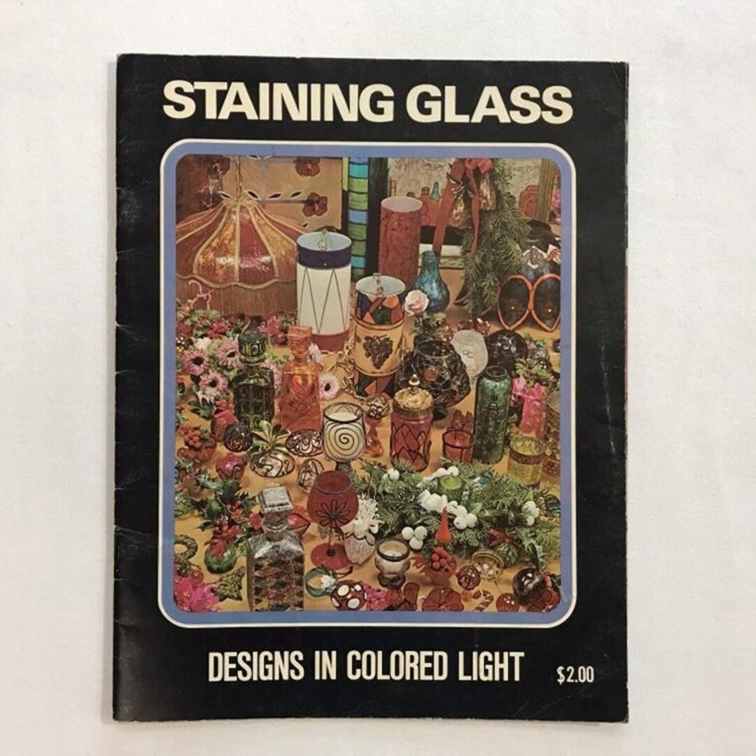 SALE Vintage Staining Glass Book Magazine How to Handmade Retro 70s ...
