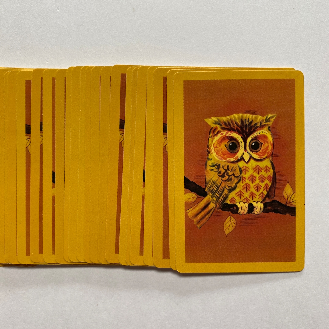 Owl Playing Cards Complete Deck Vintage 1970s Illustrated Trump - Etsy