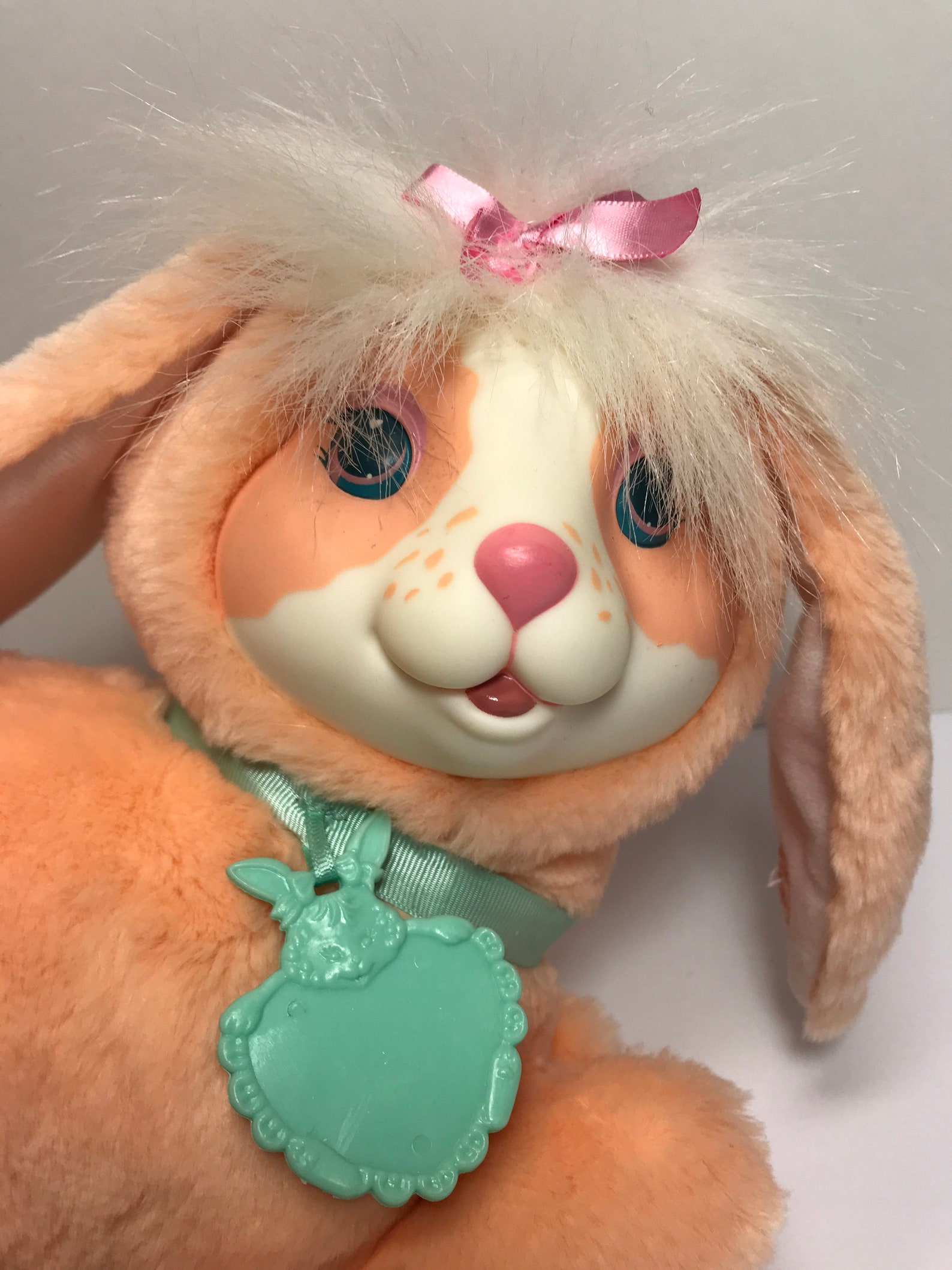 1990s Bunny Surprise Hasbro Peach with Three Babies Collar | Etsy