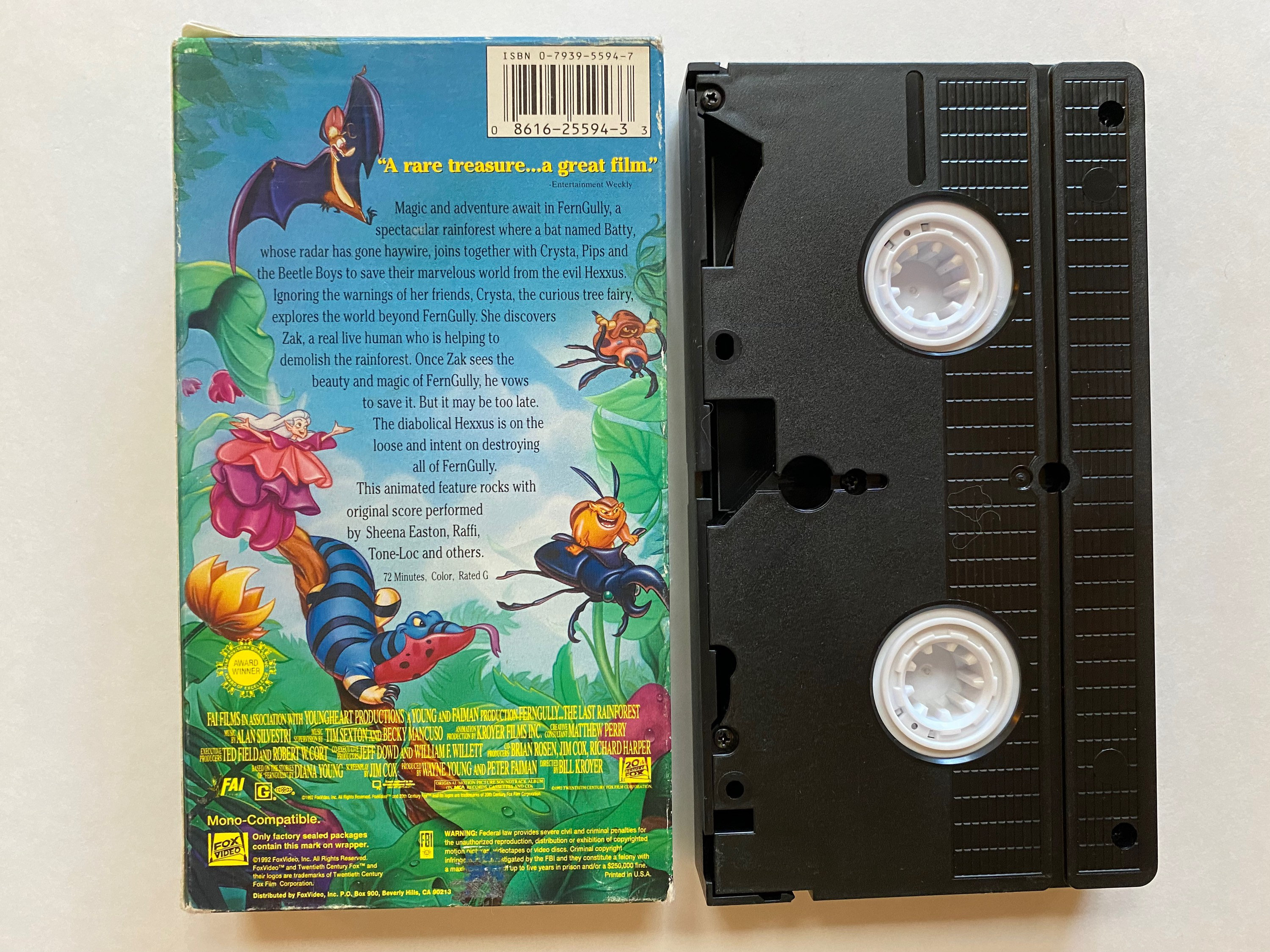 1992 Fern Gully the Last Rainforest VHS Video Tape Movie Full - Etsy
