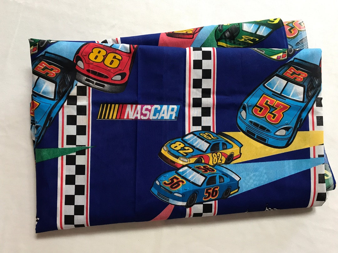 SALE 90s Double Full Flat Nascar Racing Sheets Kids Character Cars Race ...