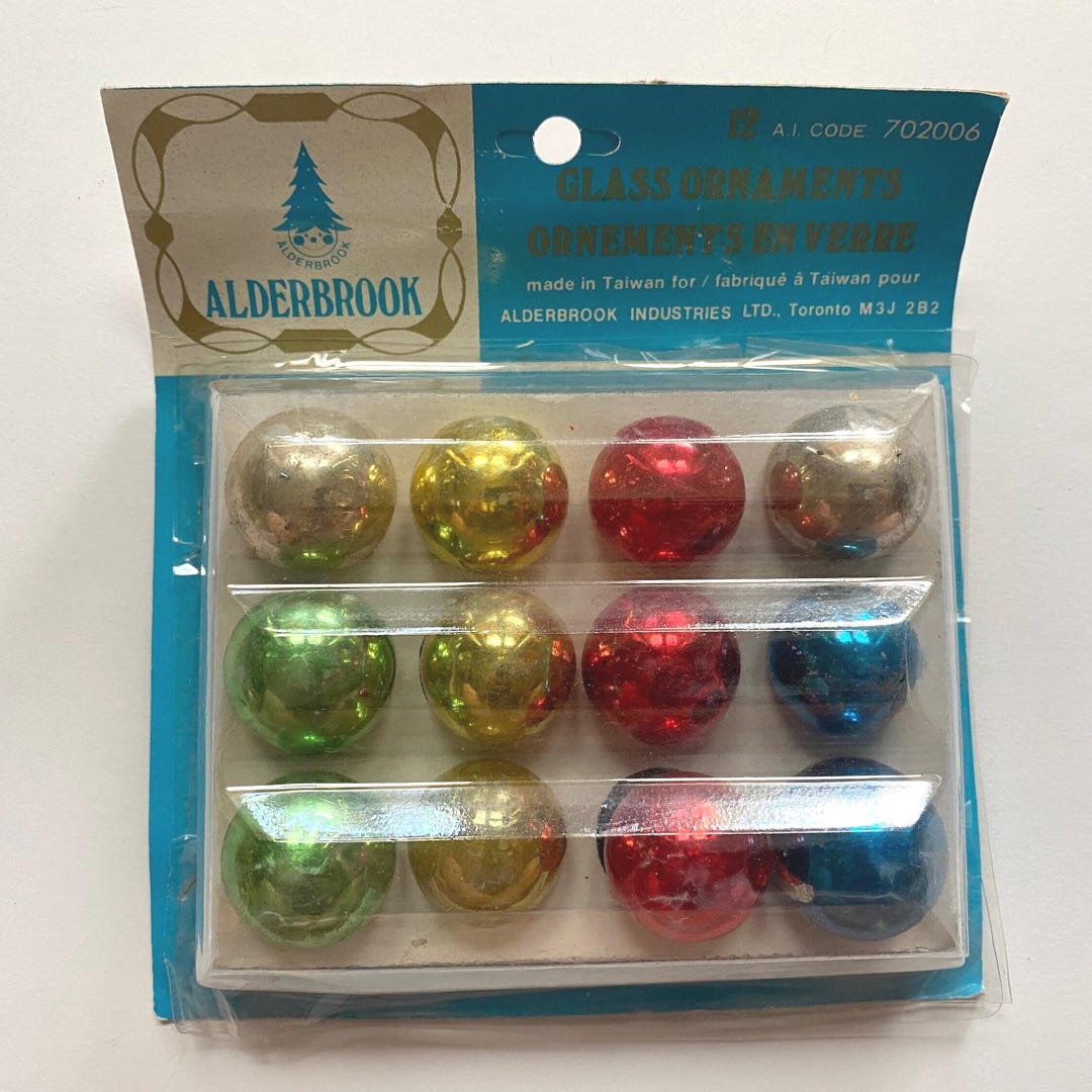 Vintage Glass Bauble Ornaments Fragile Thin Christmas Decoration ...