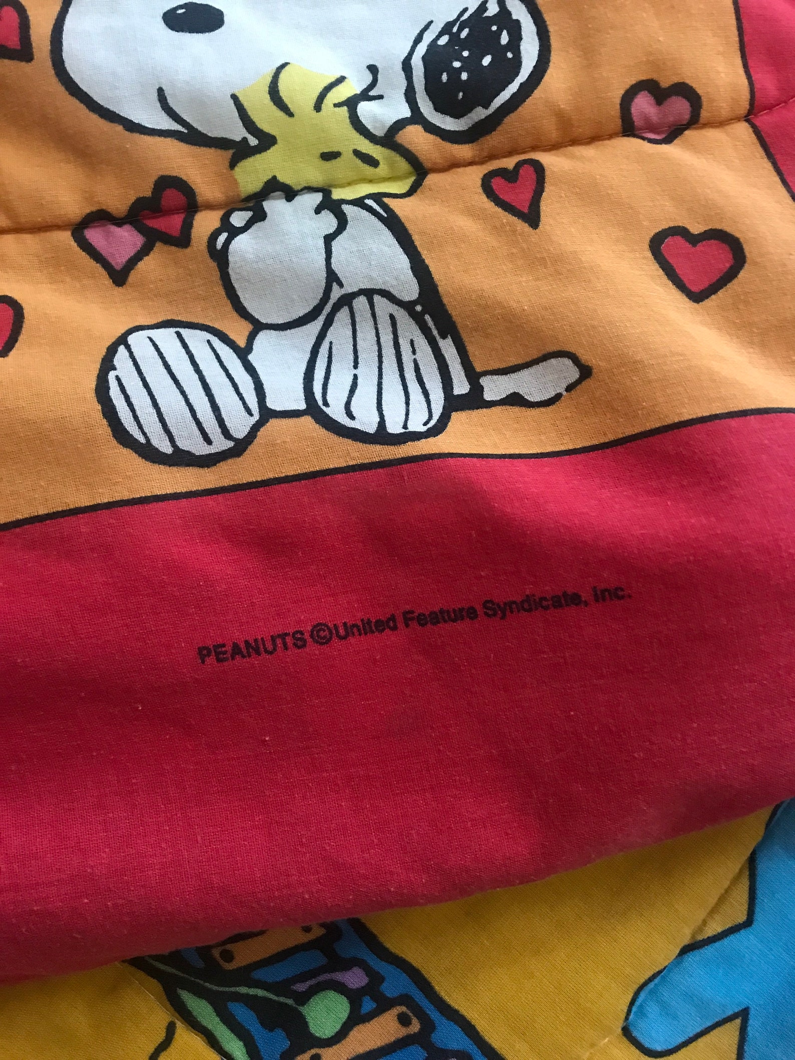 Snoopy Peanuts Twin Comforter Blanket Retro RARE HTF Alphabet - Etsy