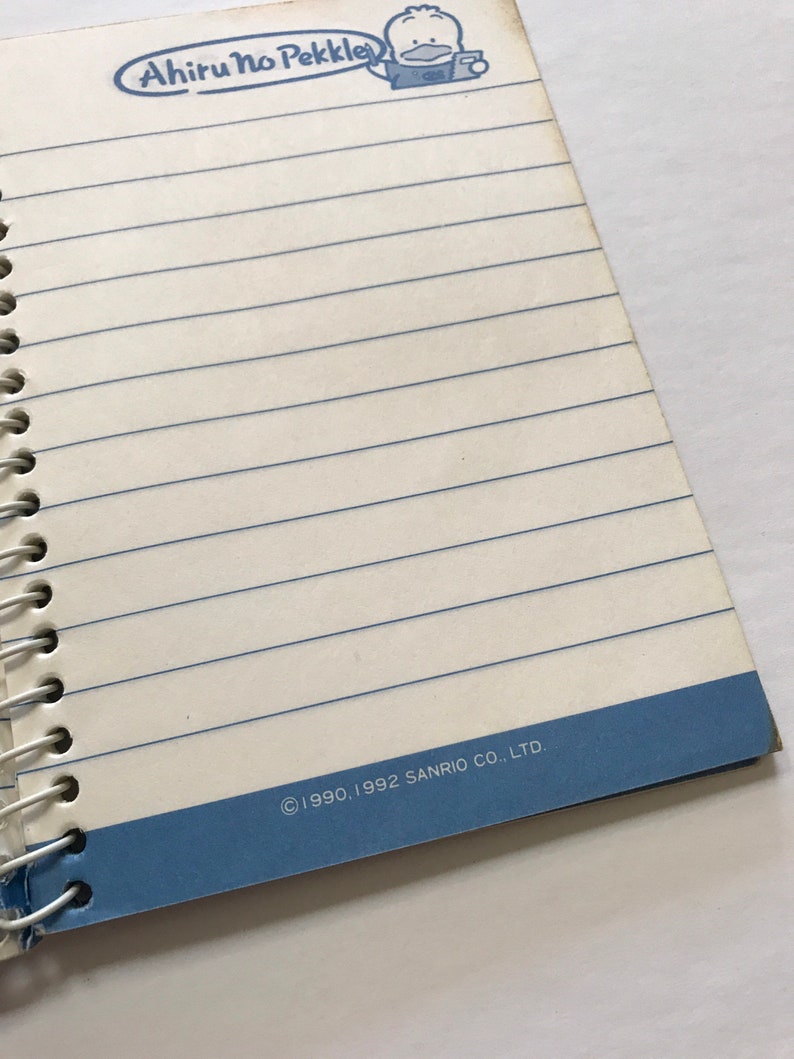 1992 Sanrio Pekkle Duck Notepad Notebook Mini Pocket Size - Etsy