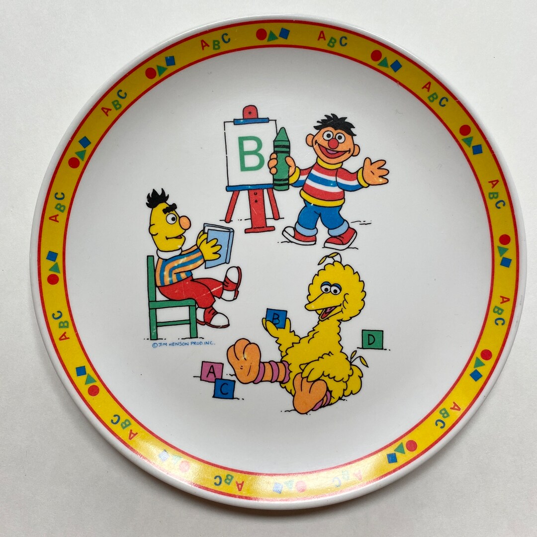 Sesame Street Characters Plastic Melamine Childrens Plate 1990s - Etsy