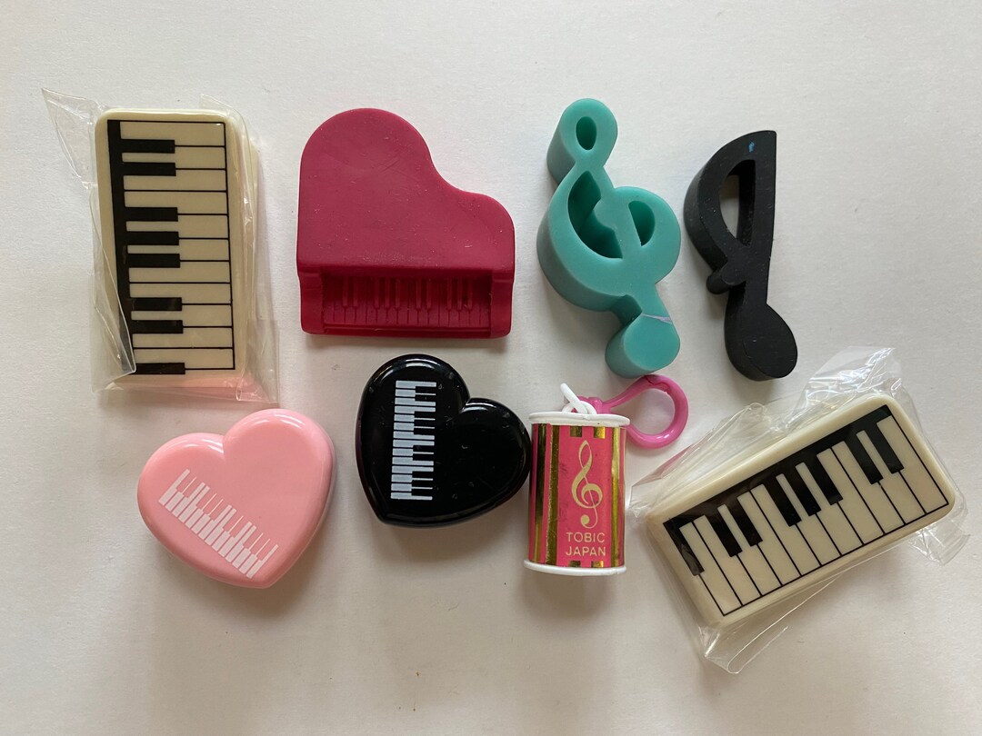 Cute Soundy 90s Stationary Eraser Lot RARE Collectible MUSIC NOTES - Etsy