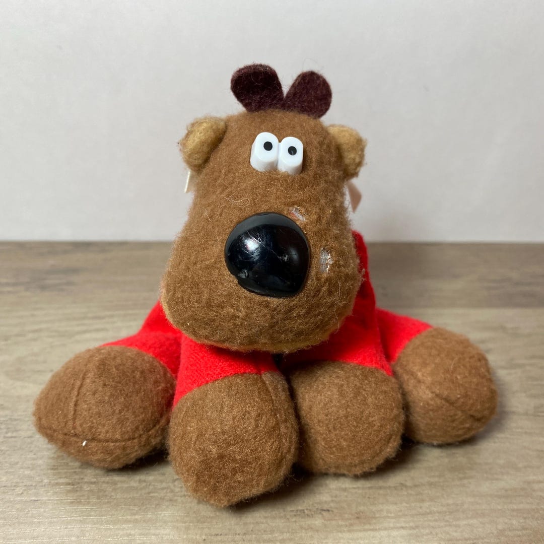 1986 Randy Reindeer Plush Stuffed Animal Bean Bag Toy Christmas Xmas ...