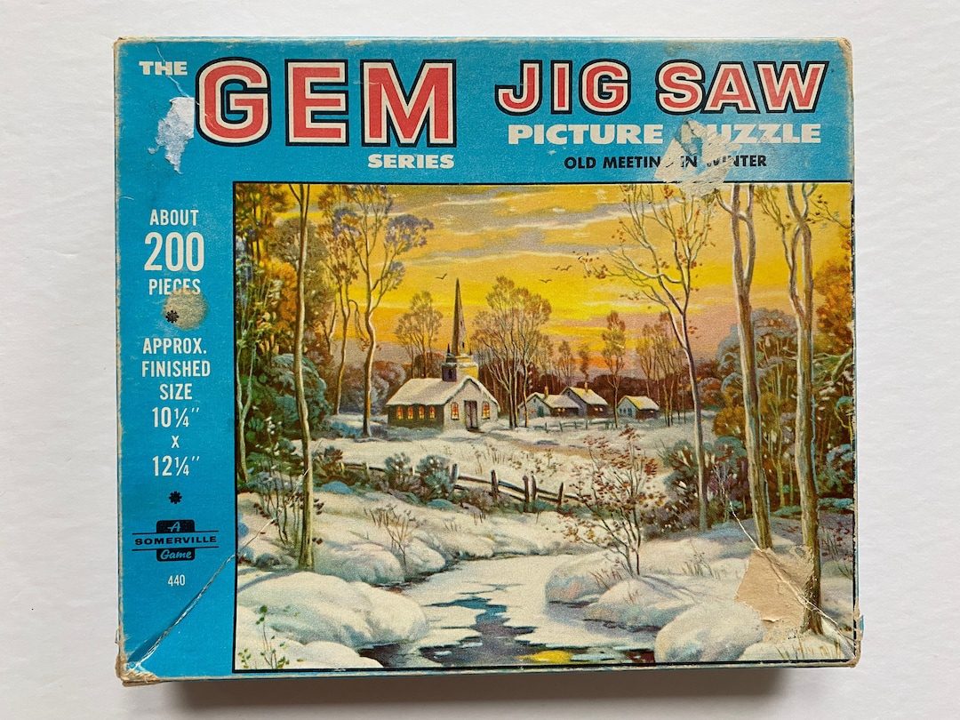1950s Gem Jigsaw Picture Puzzle 200 Pieces Game Night Somerville ...