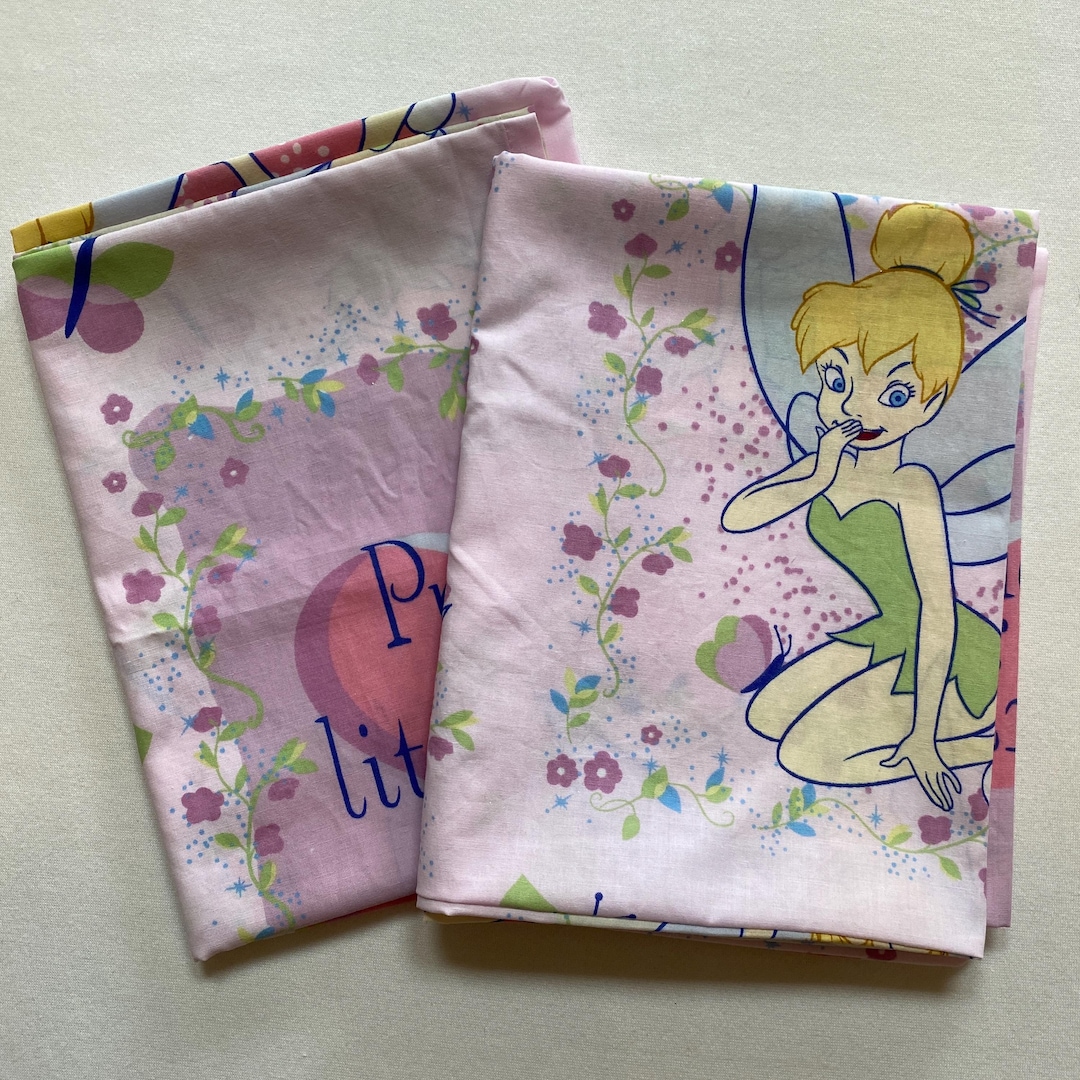 Tinker Bell Pillowcases Early 2000s Kids Bedding Standard Size Pair ...