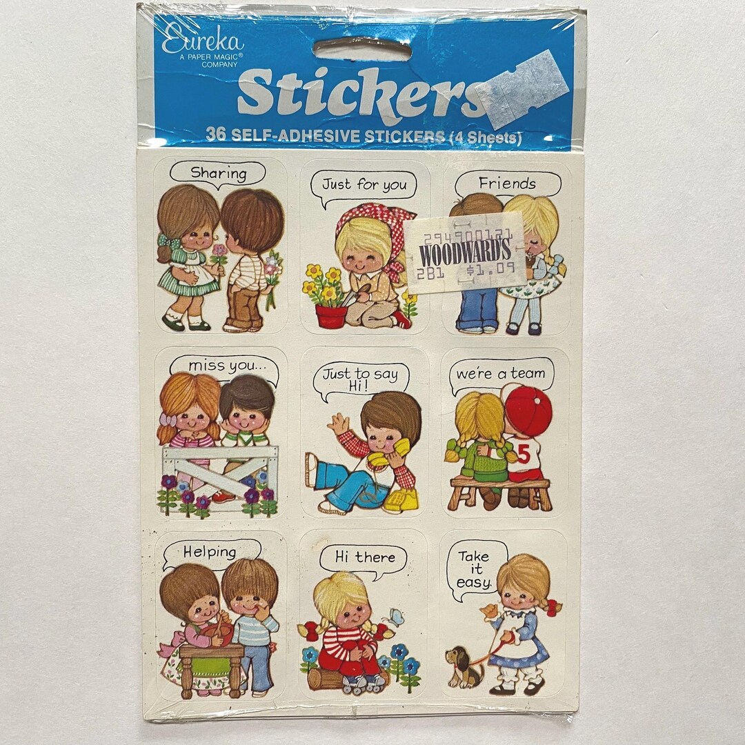 Eureka Stickers Seals Cute Children Paper Ephemera Stationary ...