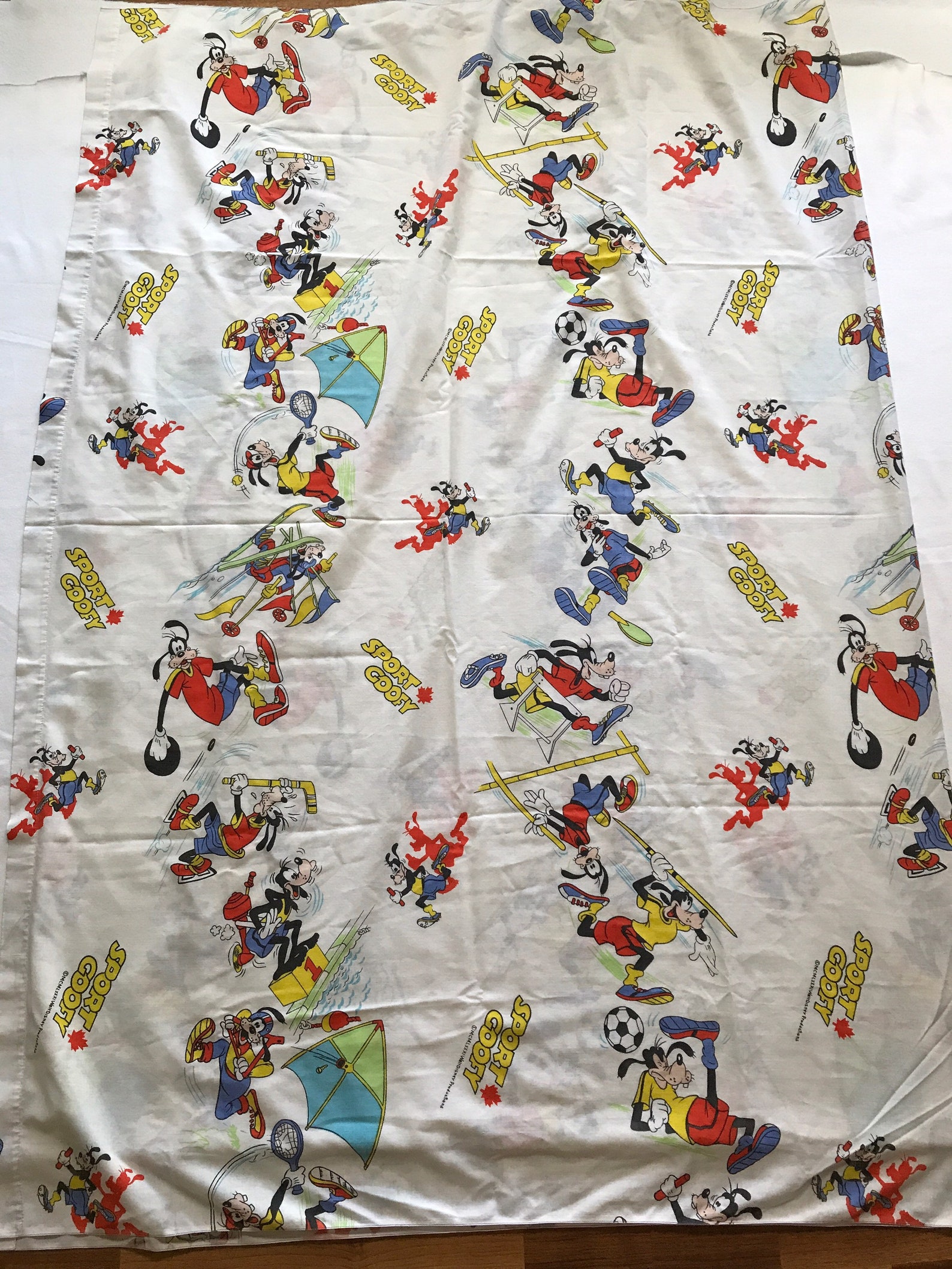 1980s Disney Goofy Sport Twin Flat Sheet 80s Kids Bedding Boys - Etsy