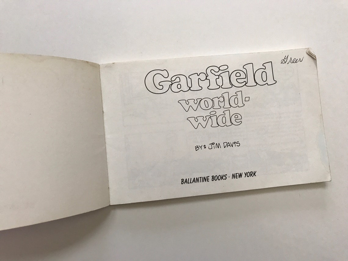 1980s Garfield World Wide Comic Strip Book Kids Children | Etsy
