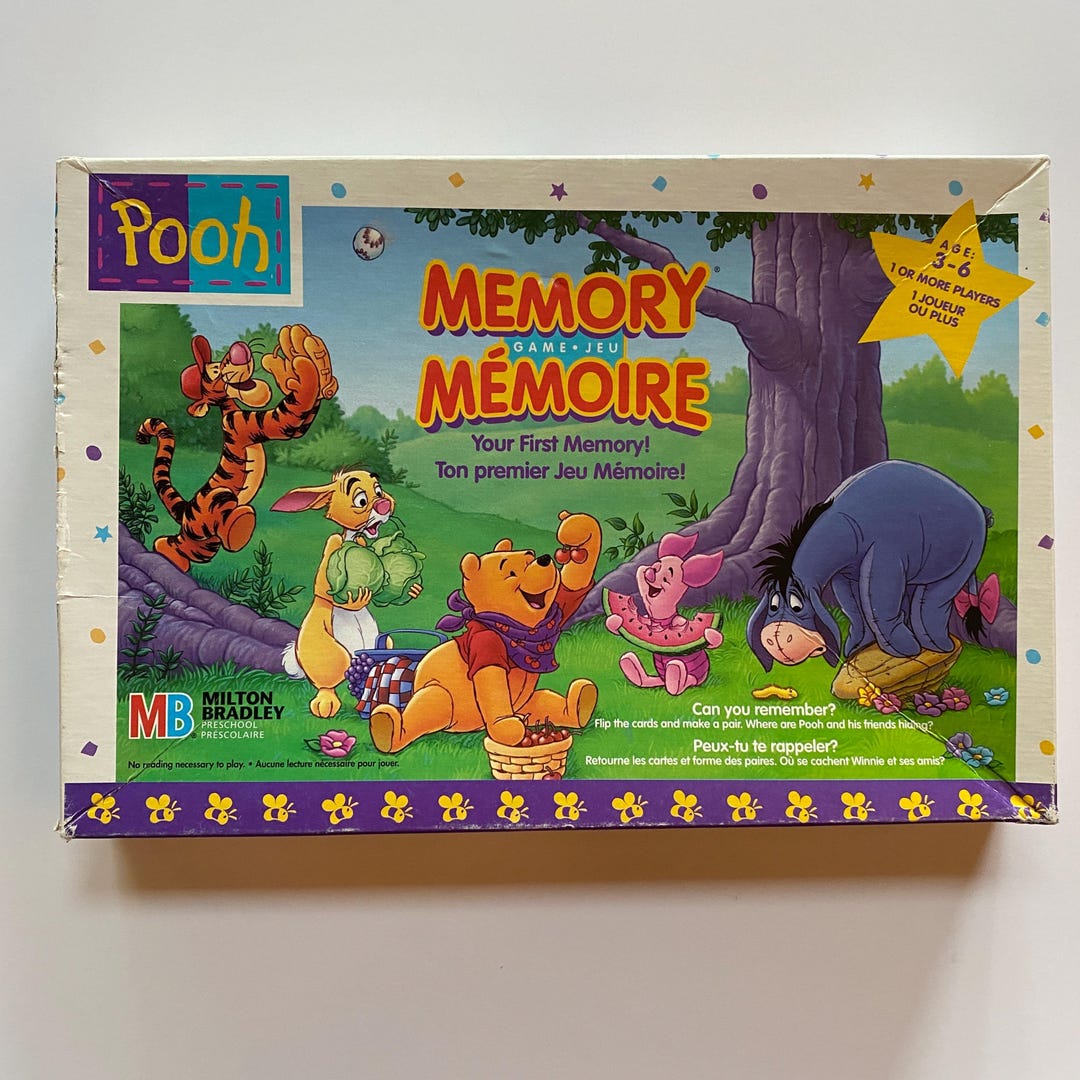 Winnie the Pooh Memory Game 1996 Milton Bradley - Etsy