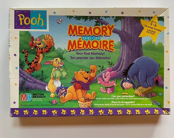 Winnie the Pooh Memory Game 1996 Milton Bradley - Etsy
