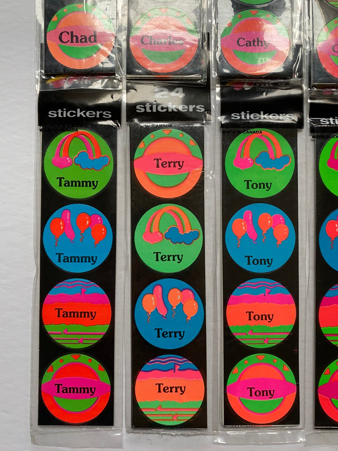 Vintage Personalized Name Stickers for Tony Terry Tammy Robin - Etsy