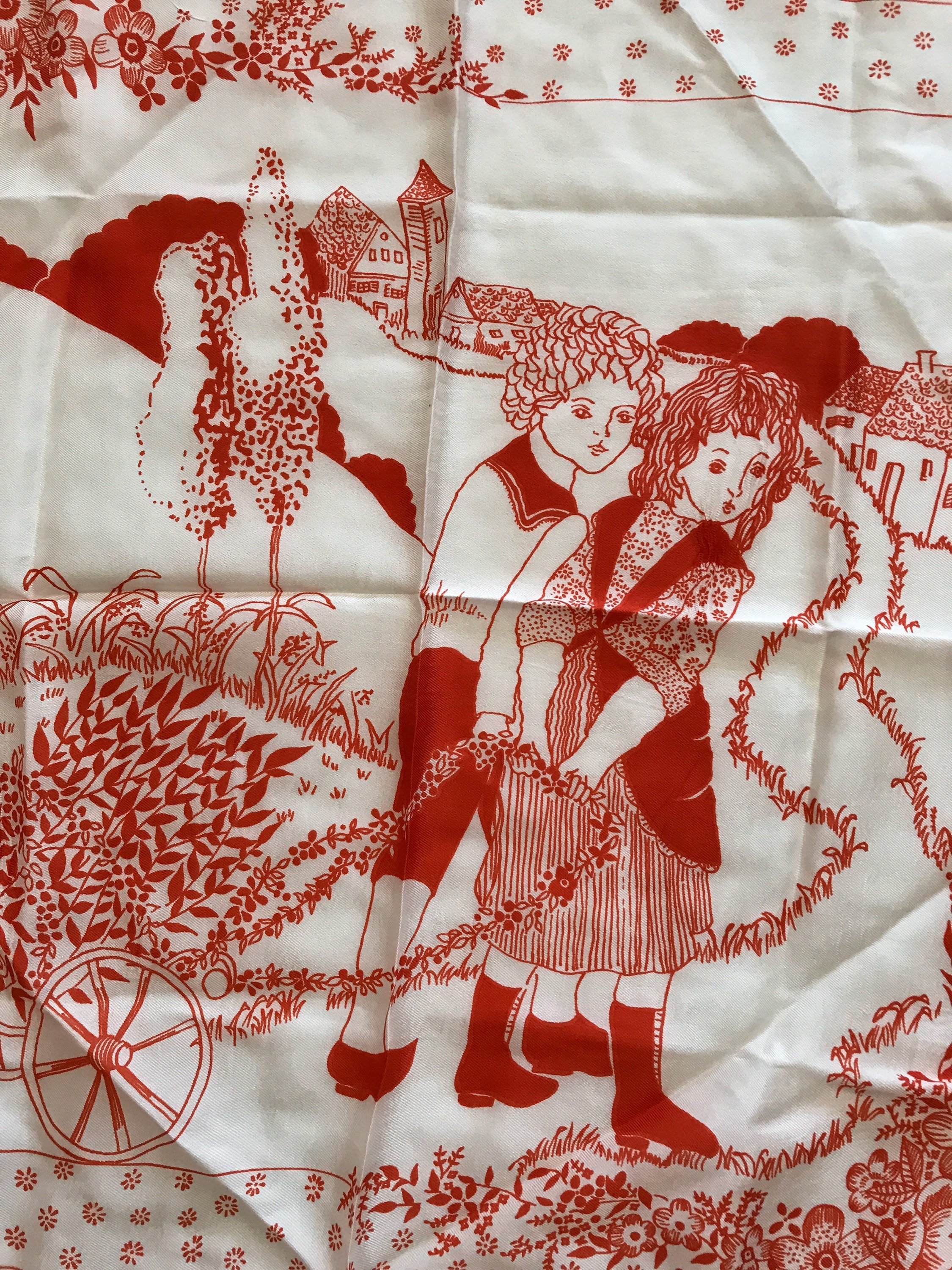 Hansel and Gretel Silky Handkerchief Scarf Japan Retro Fairy | Etsy