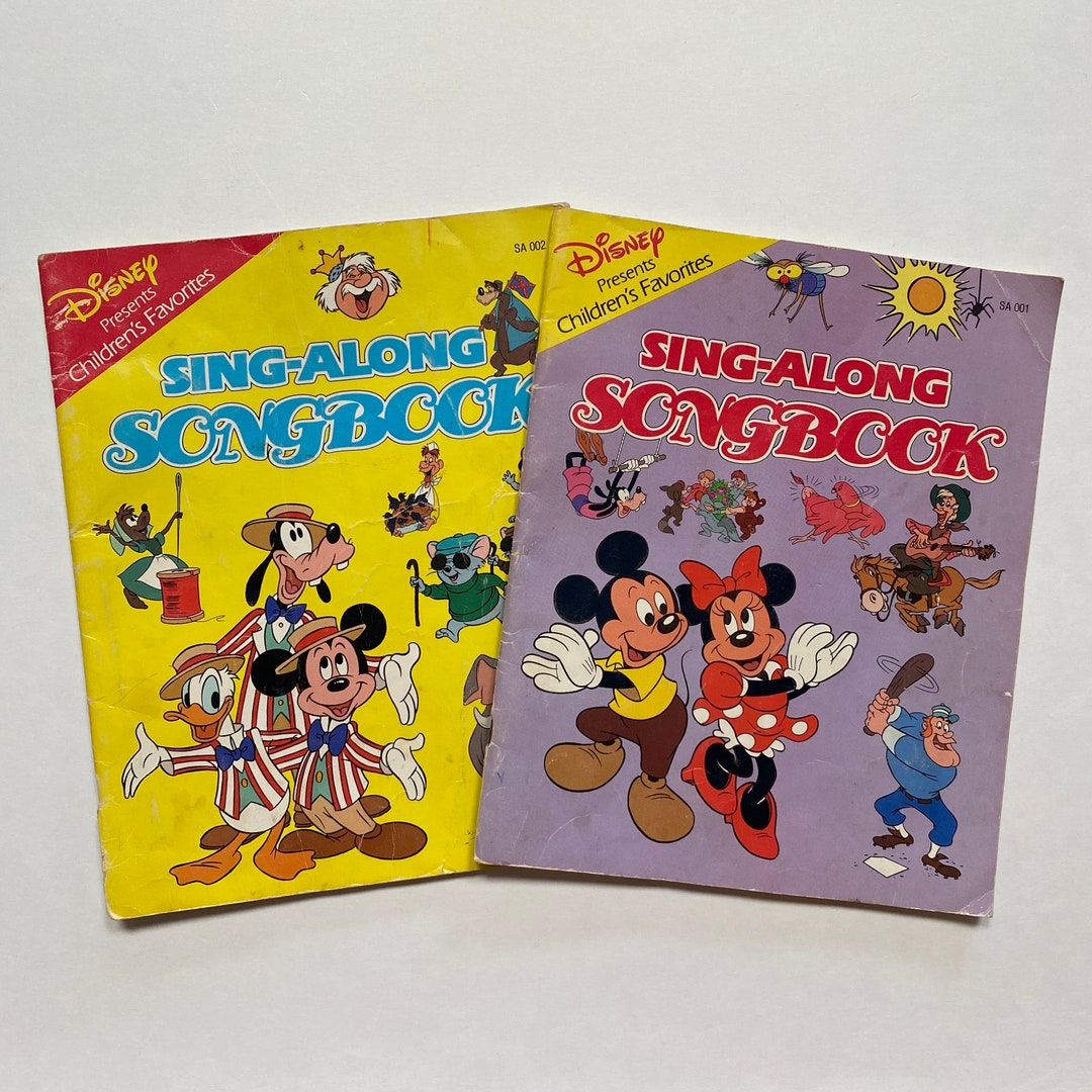 SALE Disney Sing Along Songbooks Sheet Music Favorites Childrens Chorus ...