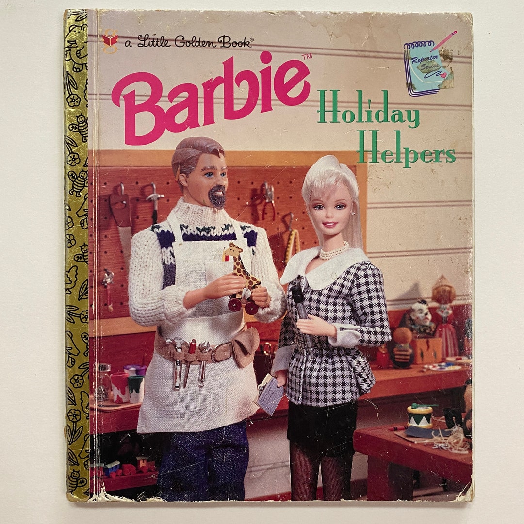 1998 Barbie Holiday Helpers Little Golden Book 90s Kids Reading - Etsy