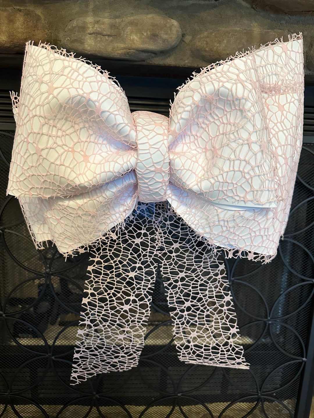 Large Pink Bow, "pink Clouds Bow" Handmade Foam Bow With Webbing ...