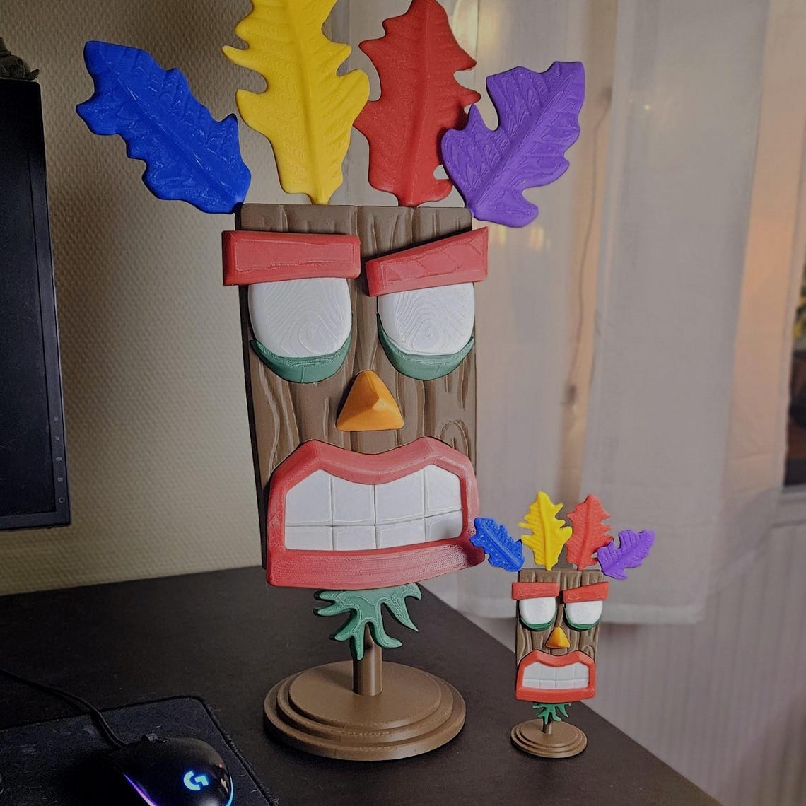 Máscara Crash Bandicoot Aku Aku: estatua Tiki impresa en 3D de tamaño ...
