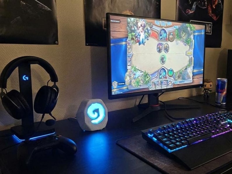 Hearthstone Inspired LED Lamp - Wow - Gamer Gift - Desk Light - Etsy