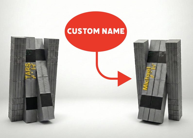 Custom Name Interstellar TARS Robot - Custom Model Figure - 3D Printed ...