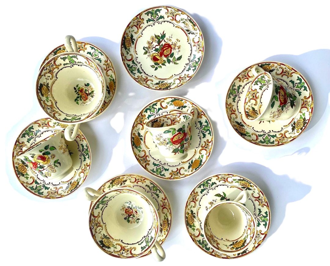 Vintage Wedgwood Camellia Tea Cup & Saucer Set: Floral Bone China - Etsy