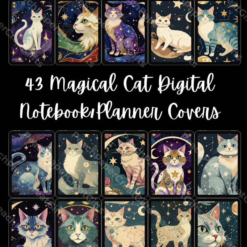 Mystical Cat Notebook - Etsy