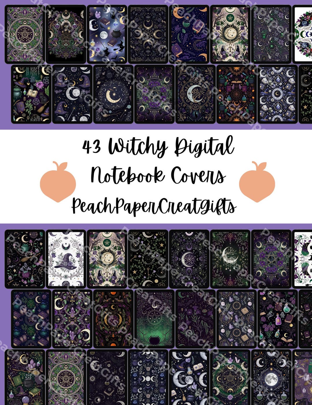 Witchy Celestial Notebook Cover (digital Download) - Etsy