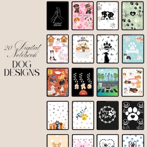 Digital Notebook Covers for Goodnotes Dog Designs -aesthetic iPad ...